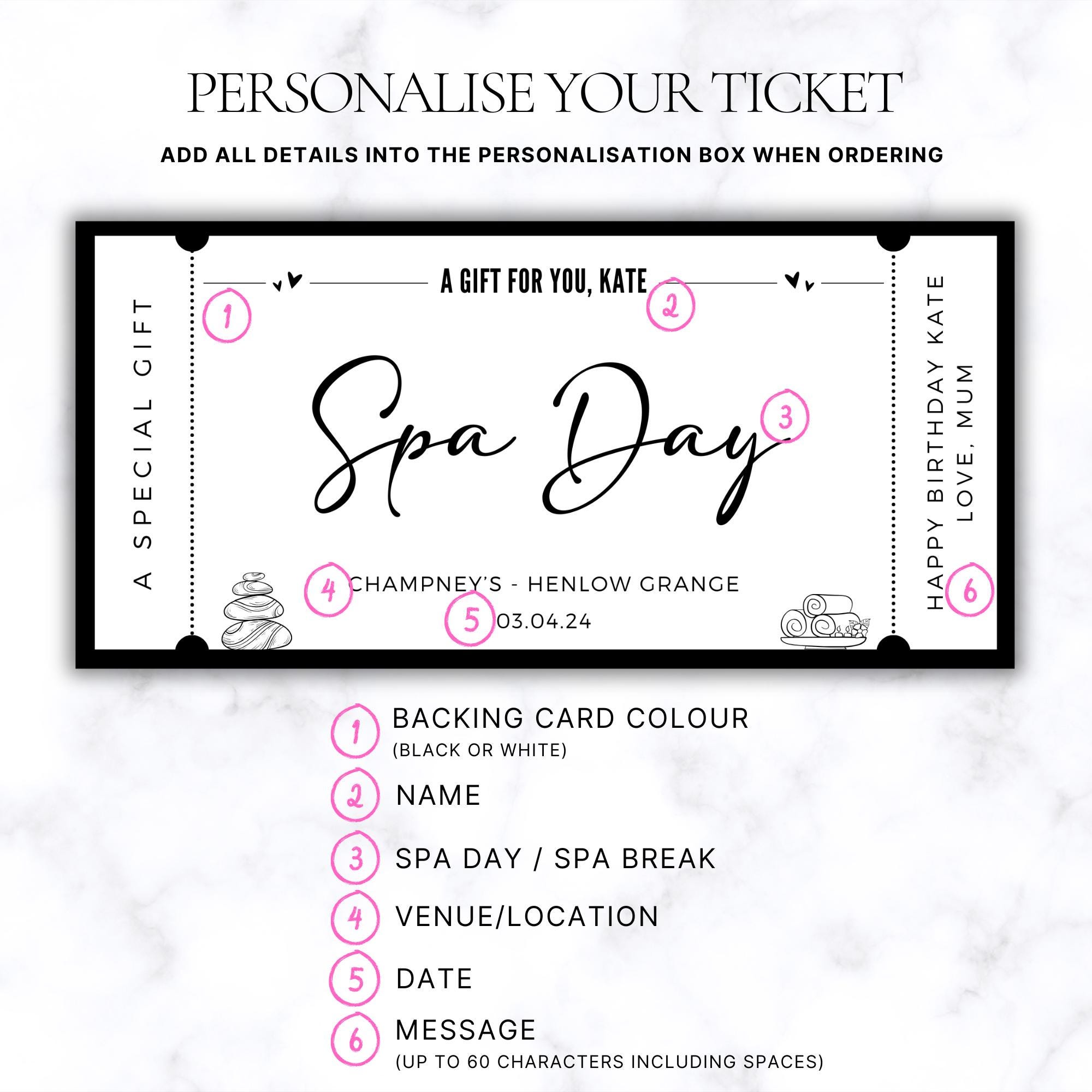 Personalised Spa Day Gift Voucher, Spa Break Gift, Spa Weekend Trip ...