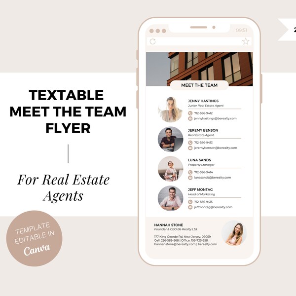 Meet the Team Flyer Real Estate Template - Etsy