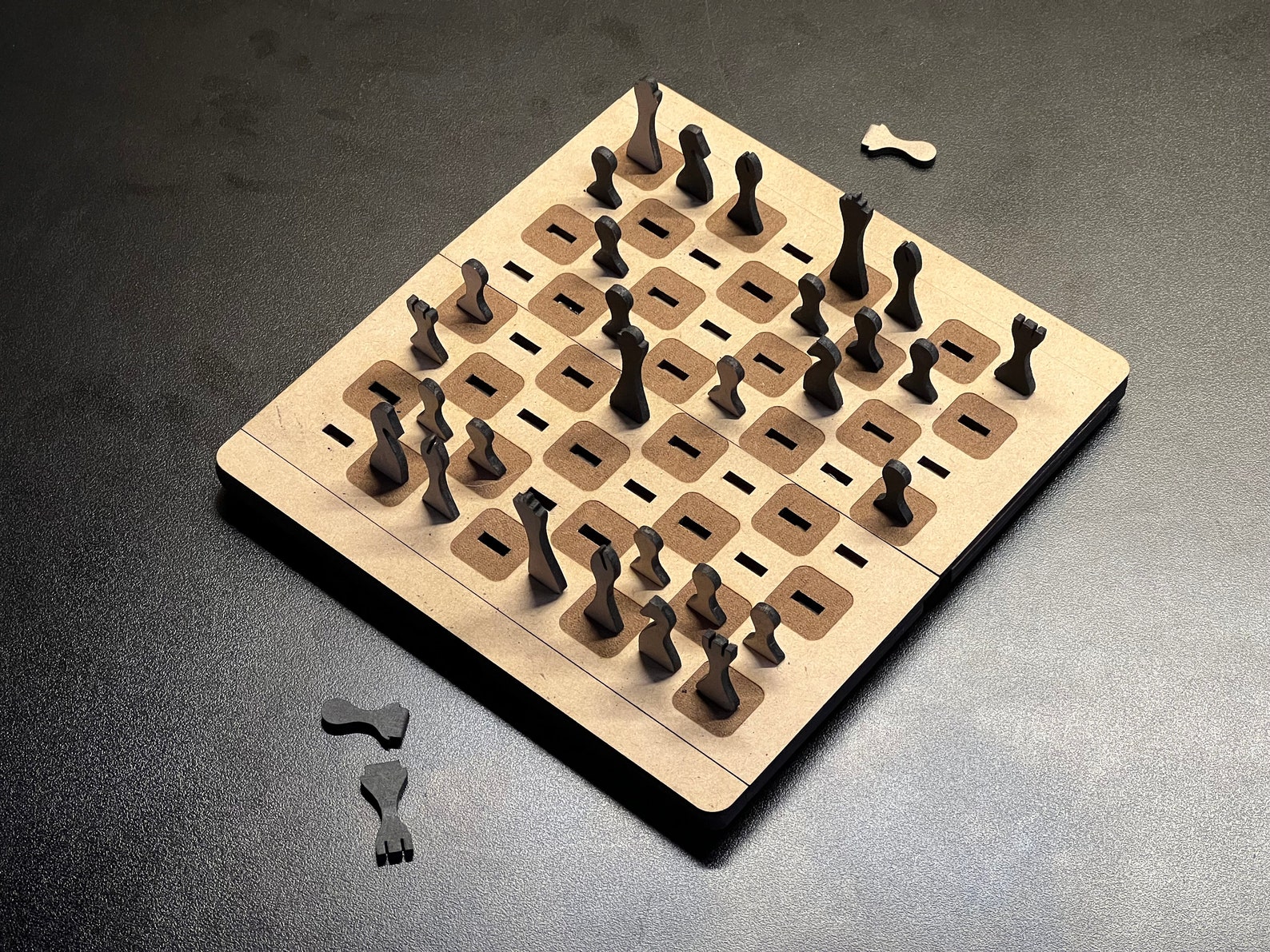 Portable and Foldable Chess Set , 3mm MDF Laser Cut File Svg, Pdf, Ai ...