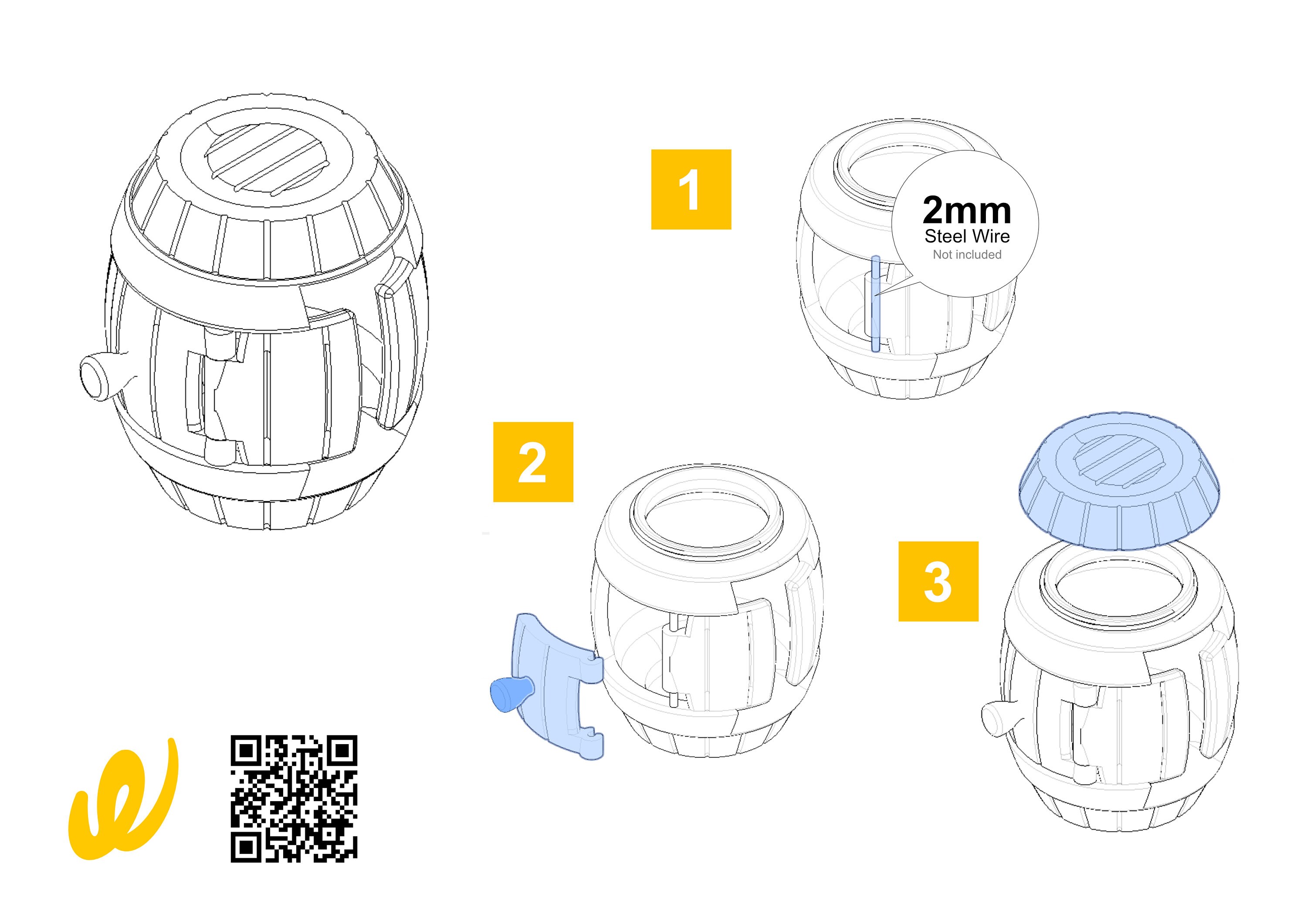 Barrel Dog Poop Bag Container – Dog Poop Bag Carrier, Dog Waste Bag ...