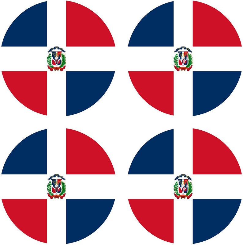 Domino Table Poster and Cup Holder Set With Dominican Republic Flag - Etsy