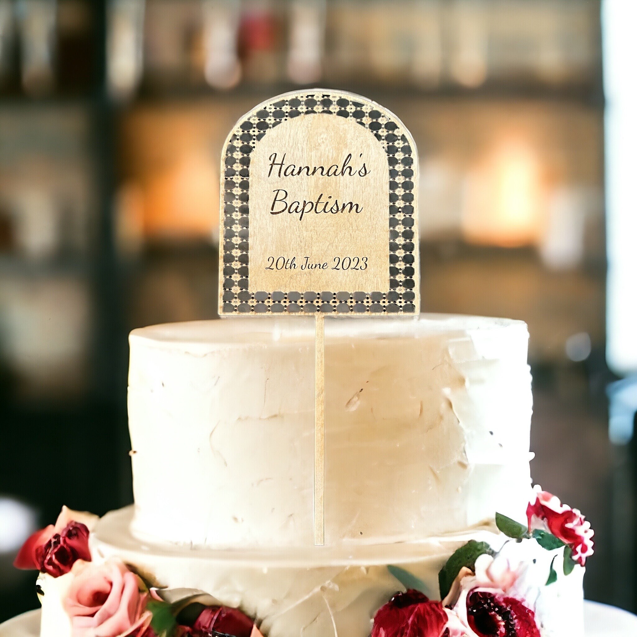 SVG File Rattan Cake Topper Christening / Baptism / Birthday / Wedding ...