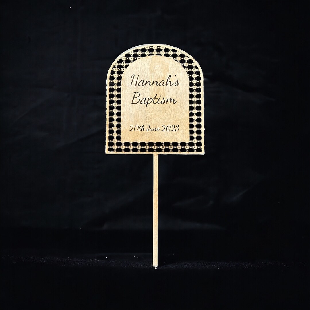 SVG File Rattan Cake Topper Christening / Baptism / Birthday / Wedding ...