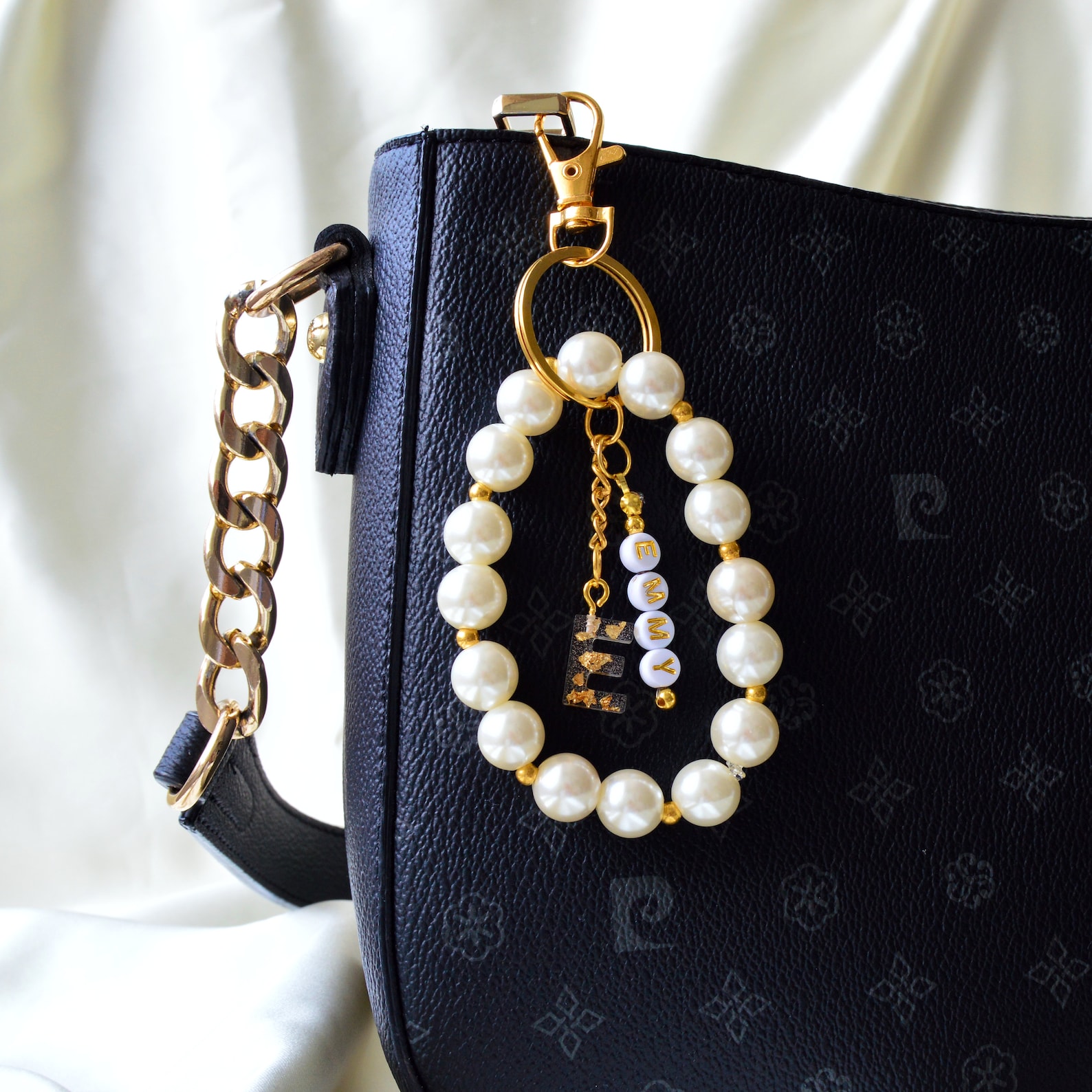 Pearl Beaded Keychain Wristlet Aesthetic Key Fob Wristlet Best - Etsy