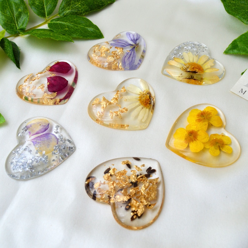 Pressed Flower Resin Magnet Flower Magnets Set Fridge - Etsy