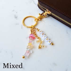 Personalized Crystal Keychain With Name, Gemstone Keychain, Custom Name ...