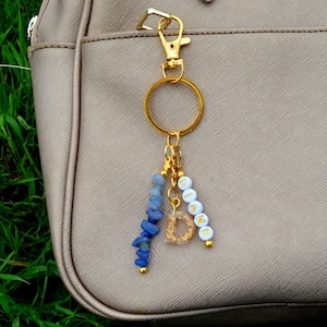 Personalized Crystal Keychain With Name, Gemstone Keychain, Custom Name ...