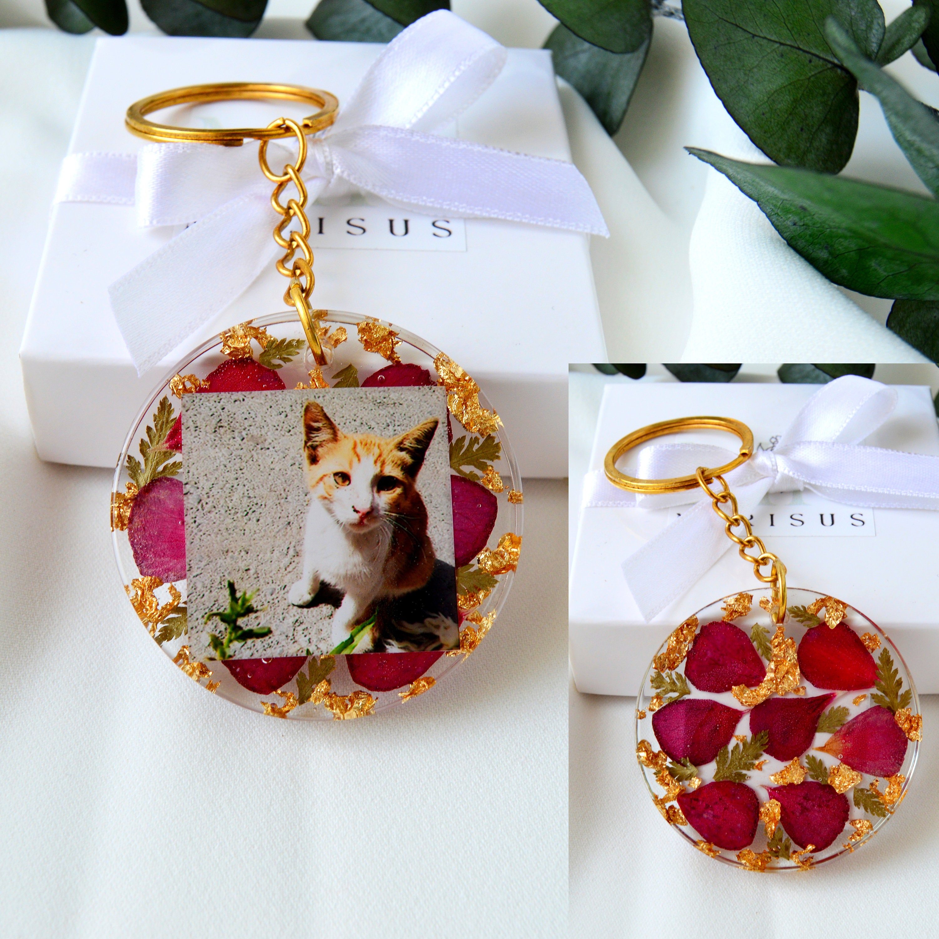 Personalized Photo Keychain, Customize Your Photo, Picture Keyring ...