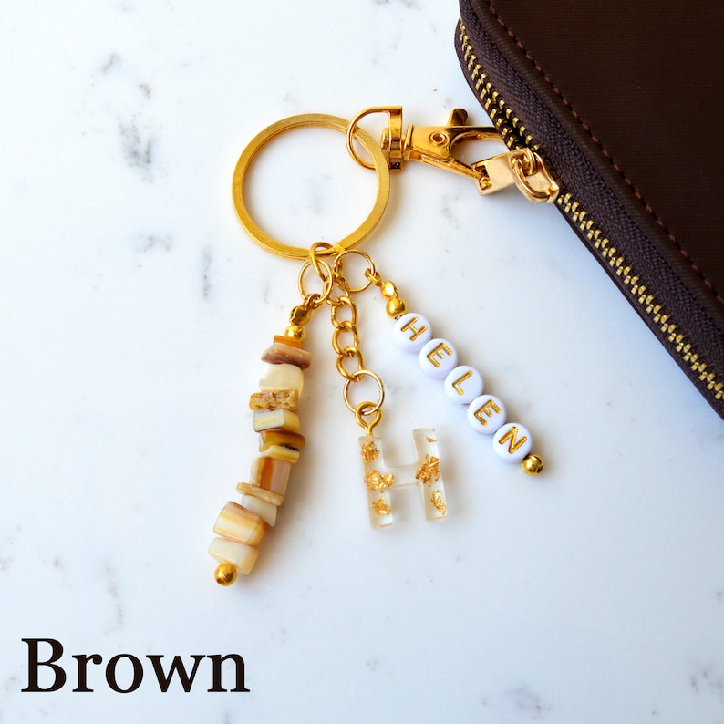 Personalized Crystal Keychain With Name, Gemstone Keychain, Custom Name ...