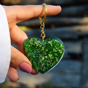 Heart Custom Resin Keyring, Keychain, Green, Red, Blue, Keyring ...