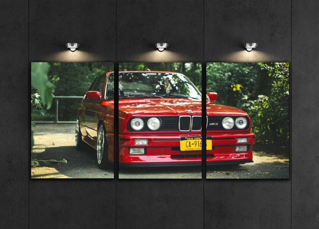 Tríptico Cuadro de pared BMW E30 - Etsy México