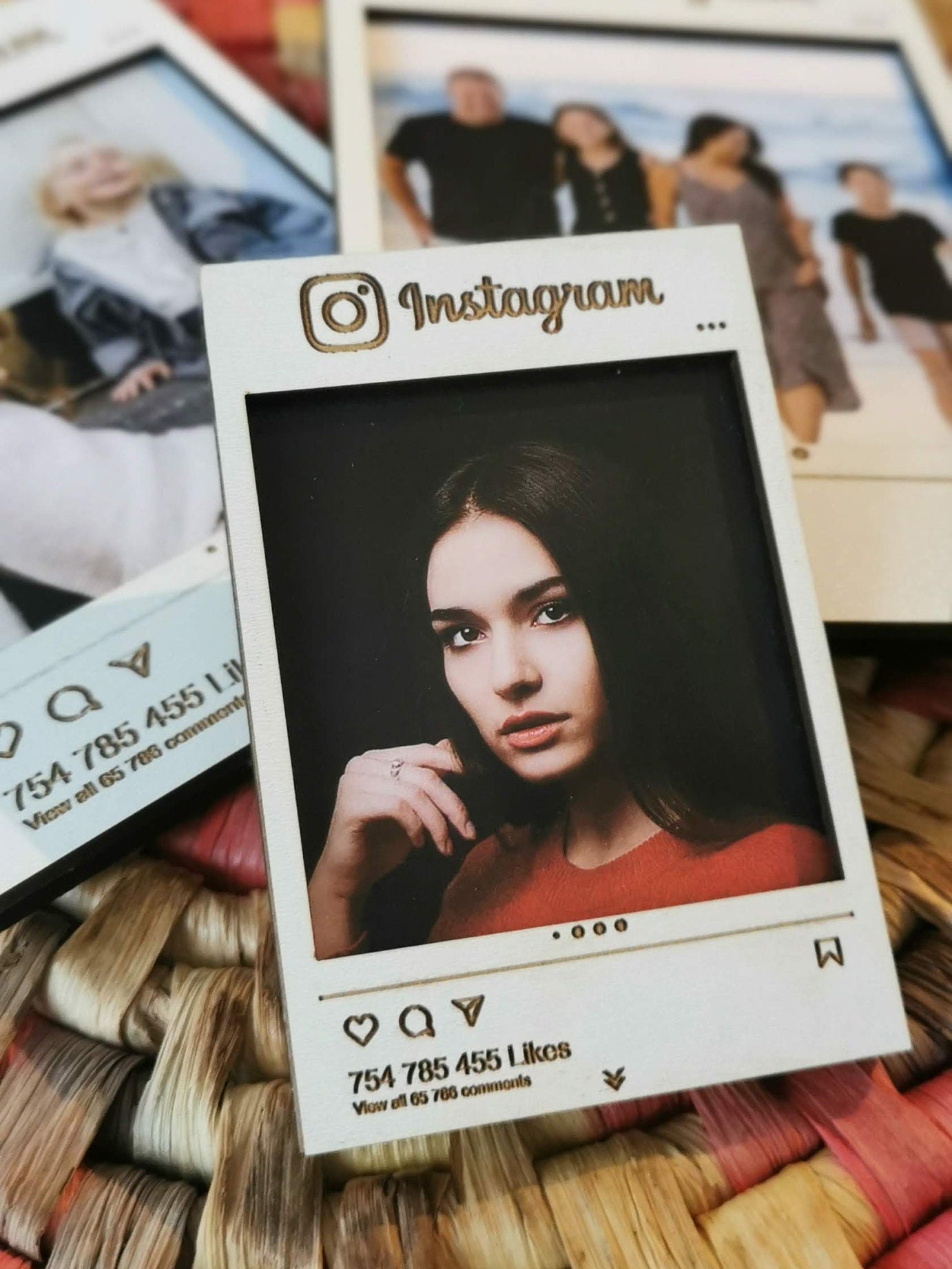 Instagram Photo Frame Fridge Magnet SVG Vector File for Laser Cutter ...