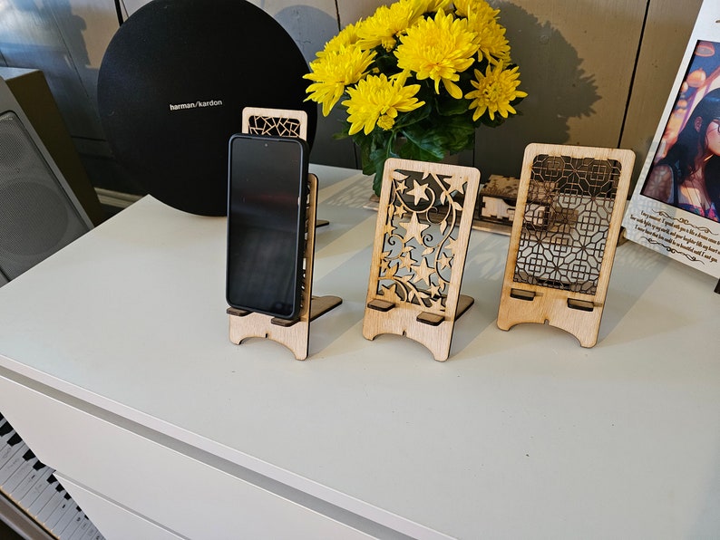 Digital Download Laser Cut File Phone Stand 4 Laser Cutter Designs SVG ...