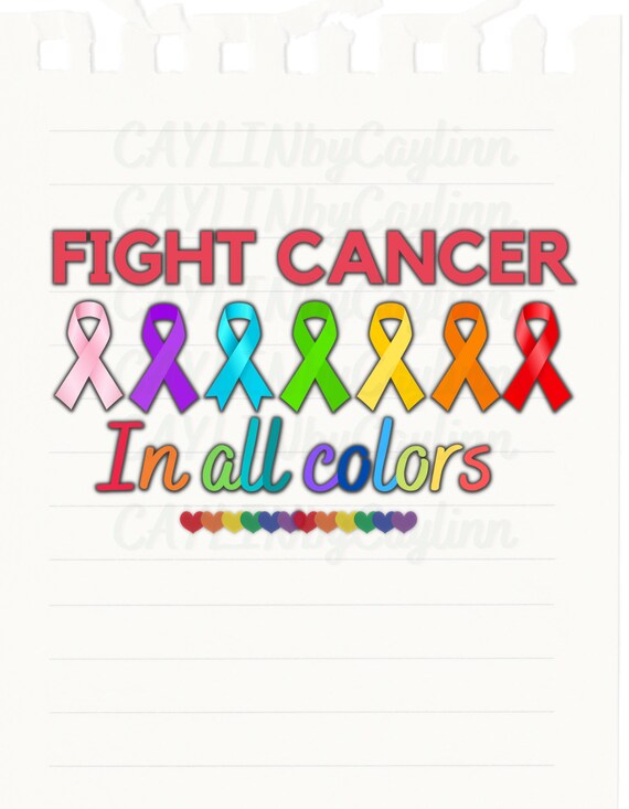 Fight Cancer in All Colors Pngsvg Cancer Warrior Png - Etsy