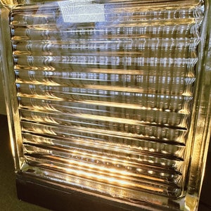 Glass Block LED Lamp, Stylish Ornament Light, Side Table Lamp, Square ...