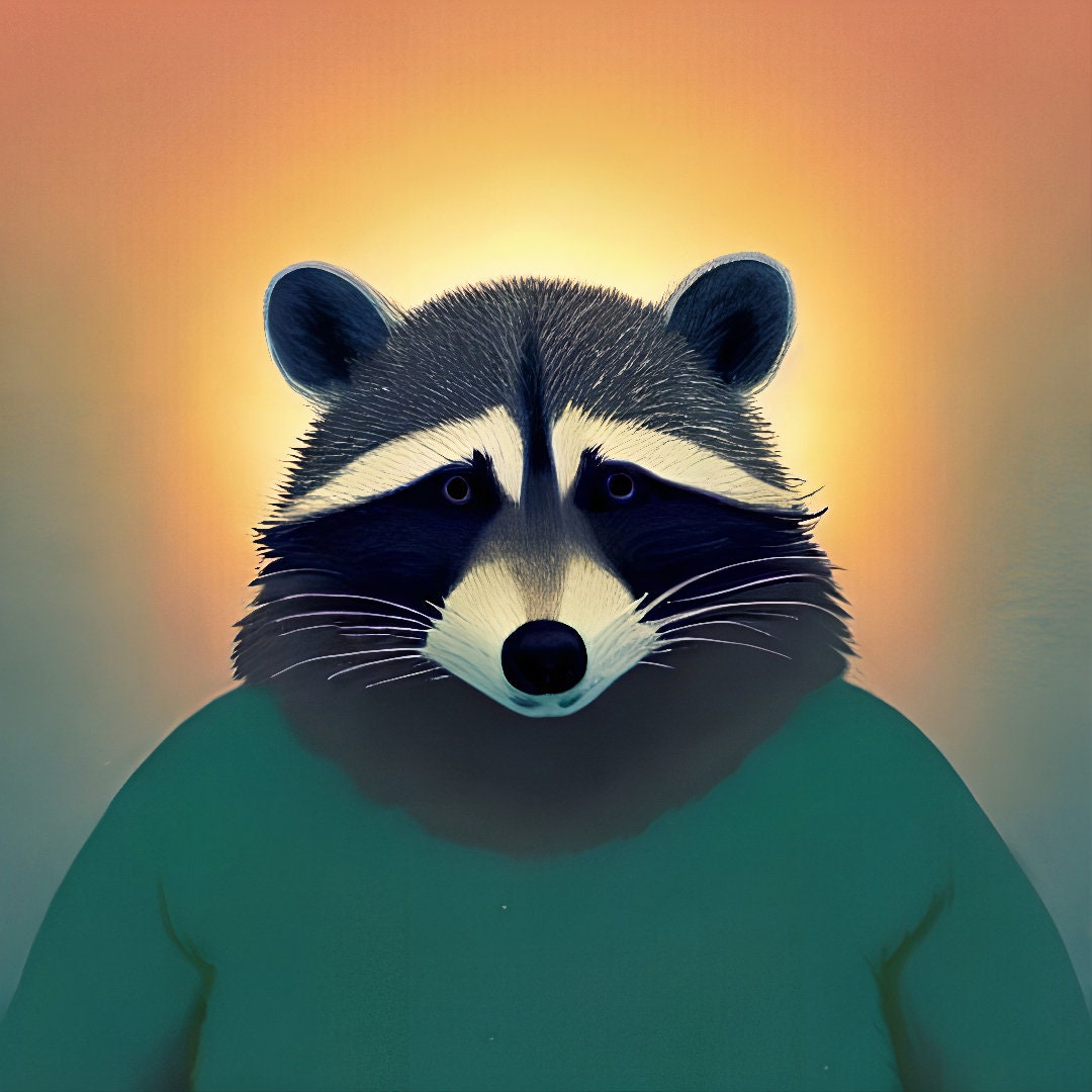 Raccoon Wall Art | 3 Piece Wall Art | Printable Art Set | Animal Art ...