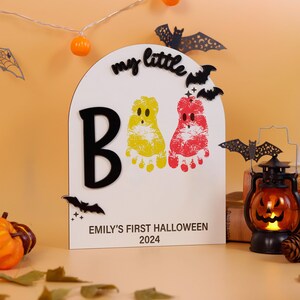 Baby's First Halloween Wooden Sign Personalized Toddler DIY Halloween ...