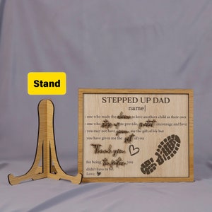 Stepped up Dad Personalized Wooden Gifts for Daddy From Kids, Father's ...