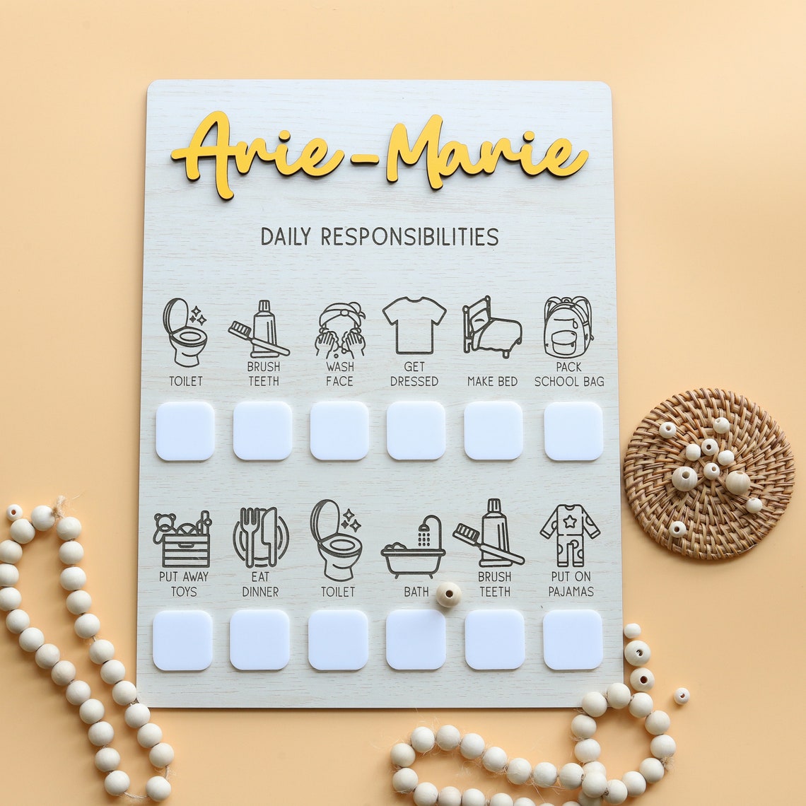 Chore Chart Personalized Chore Chart for Kids Daily - Etsy