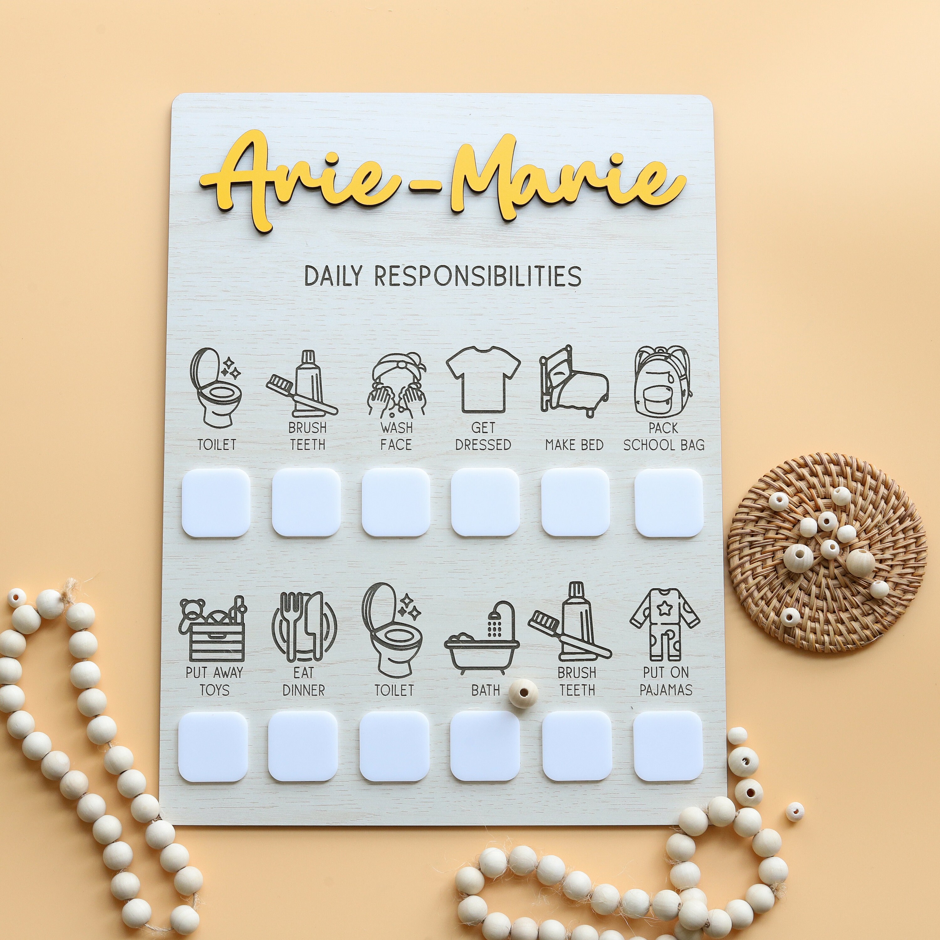 Chore Chart Personalized Chore Chart for Kids Daily - Etsy