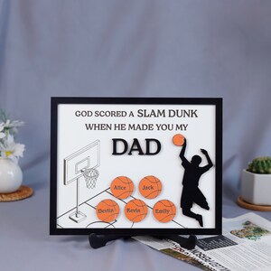 Basketball Father's Day Gift Daddy Basketball Team Frame Personalized ...