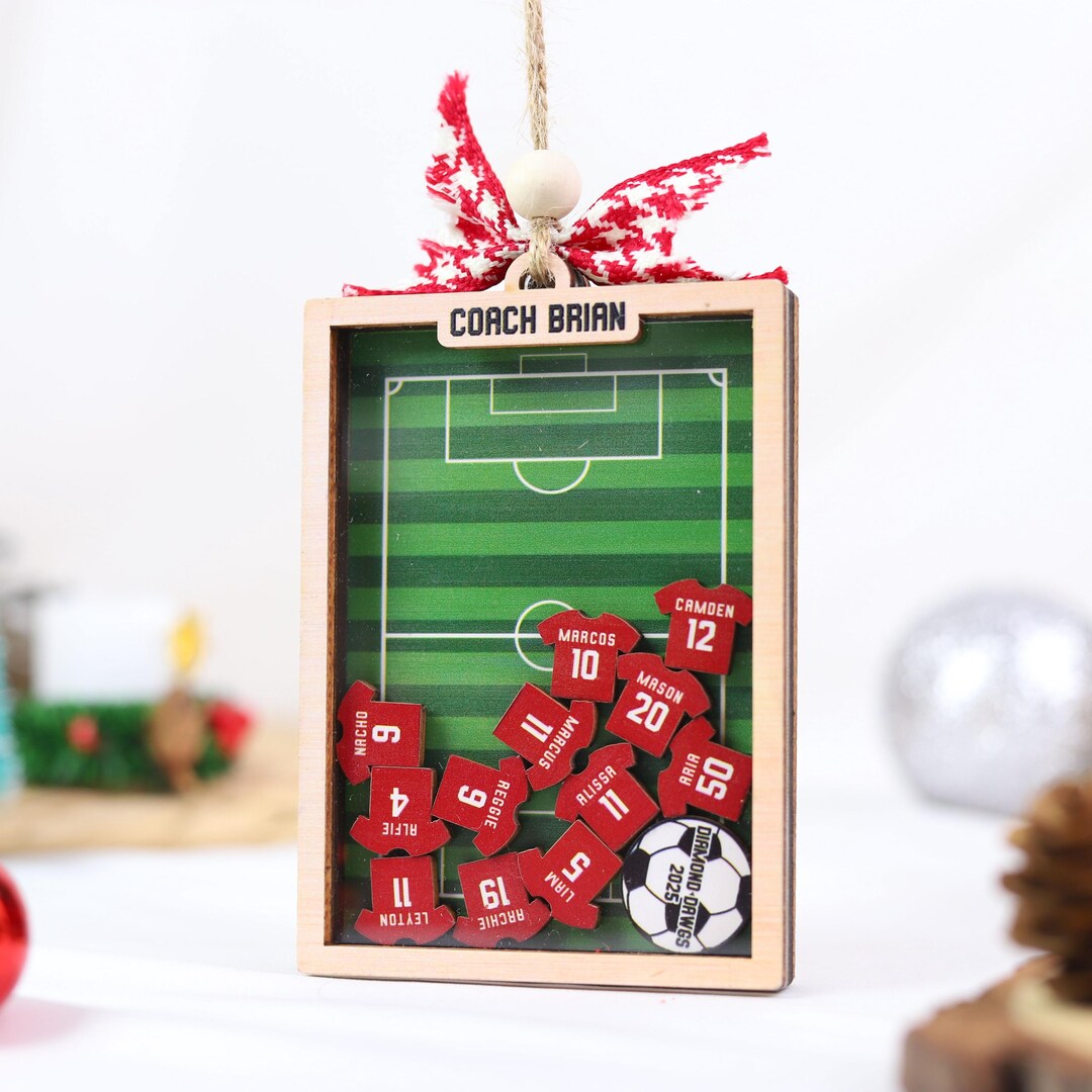 Personalized Soccer Coach Christmas Ornament, Soccer Field Coach Shaker ...