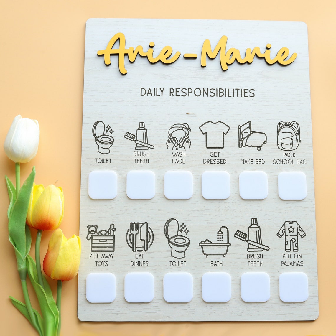Chore Chart Personalized Chore Chart for Kids Daily - Etsy