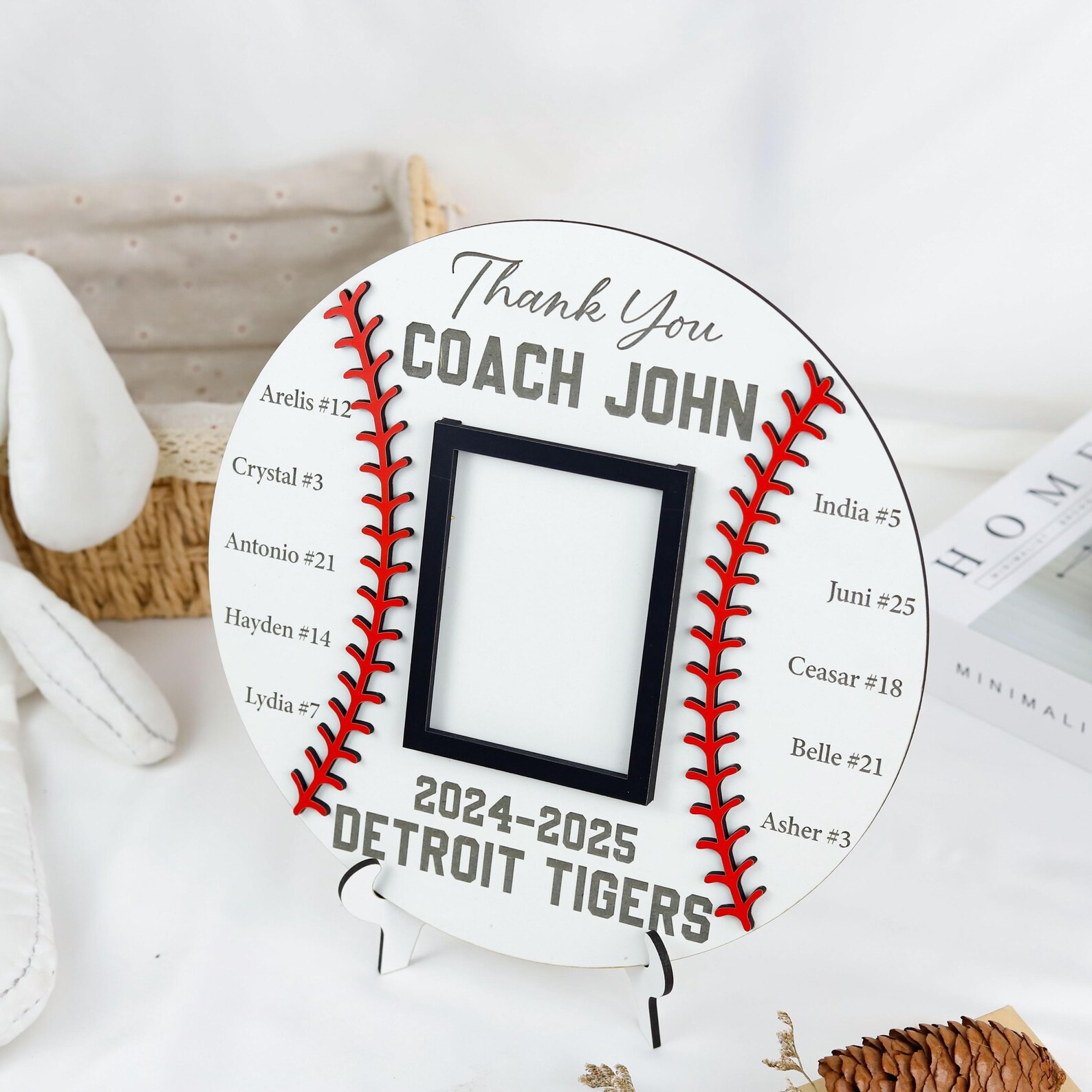 Custom Baseball Coach Photo Frame, Thank You Coach Gift From Team, End ...