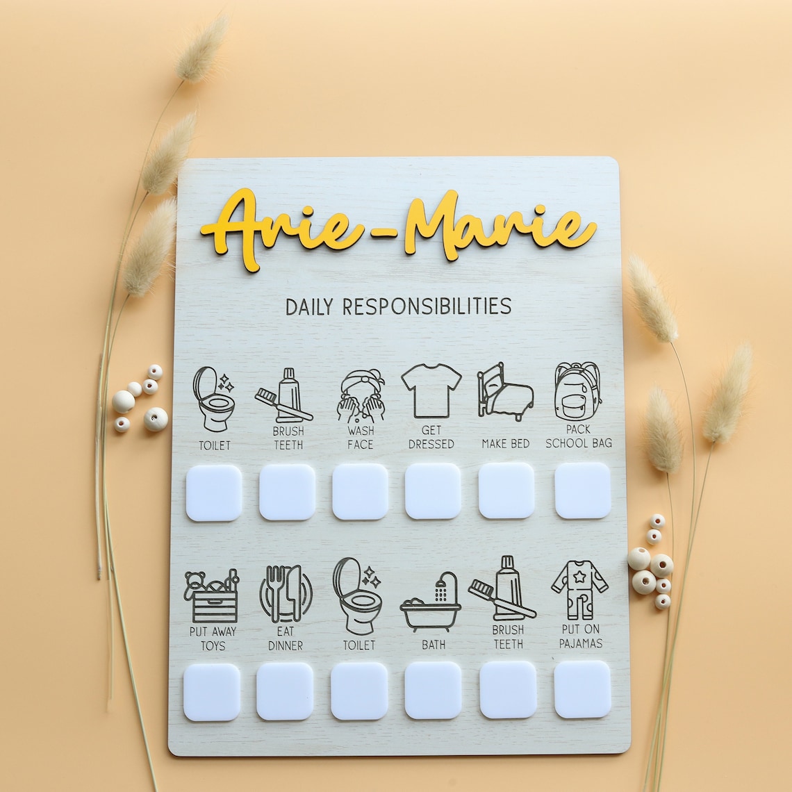 Chore Chart Personalized Chore Chart for Kids Daily - Etsy