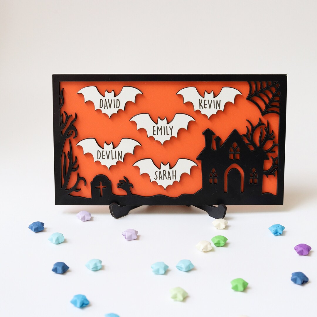 Personalized Family Halloween Frame, Custom Halloween Decor, Halloween ...