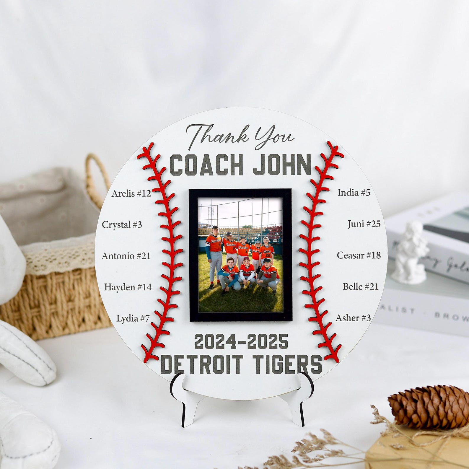Custom Baseball Coach Photo Frame, Thank You Coach Gift From Team, End ...