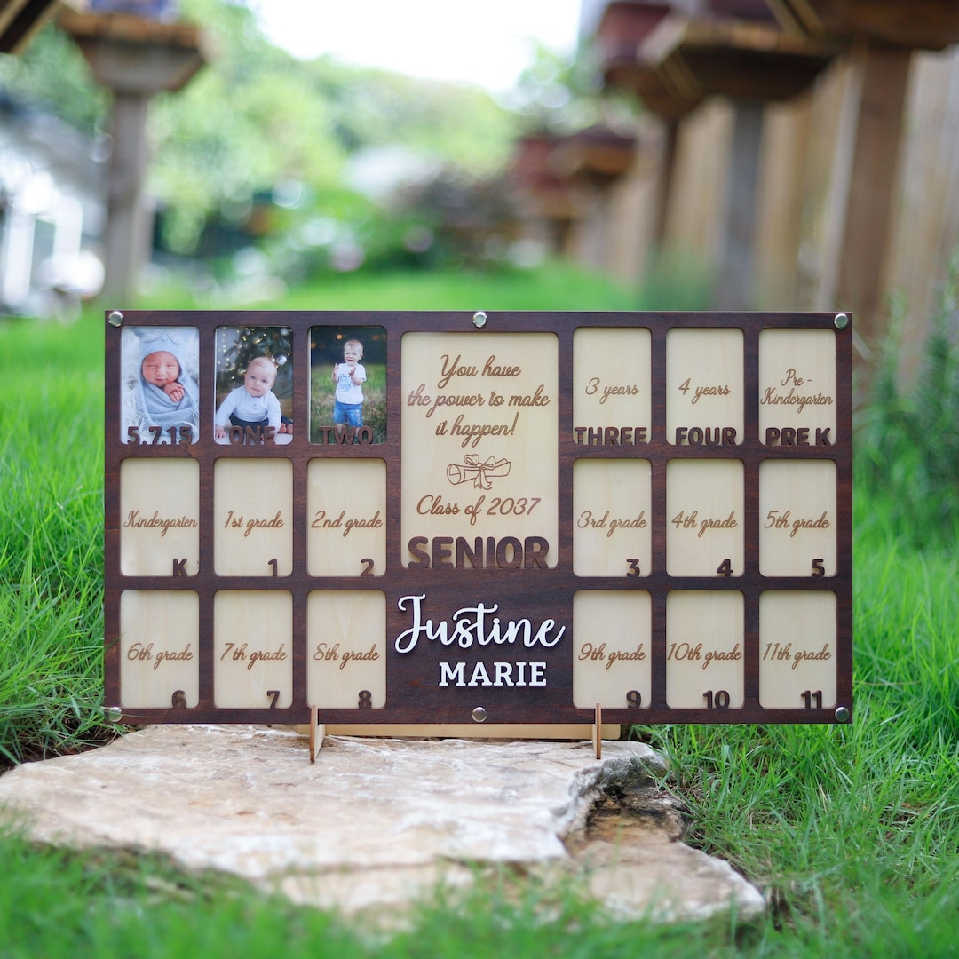 Children School Years Picture Frame Pre-k Through Graduation ...