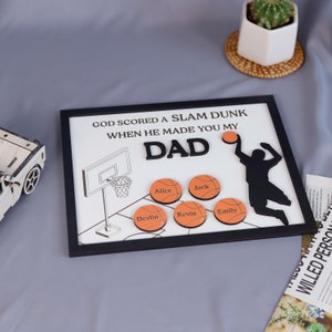 Basketball Father's Day Gift Daddy Basketball Team Frame Personalized ...
