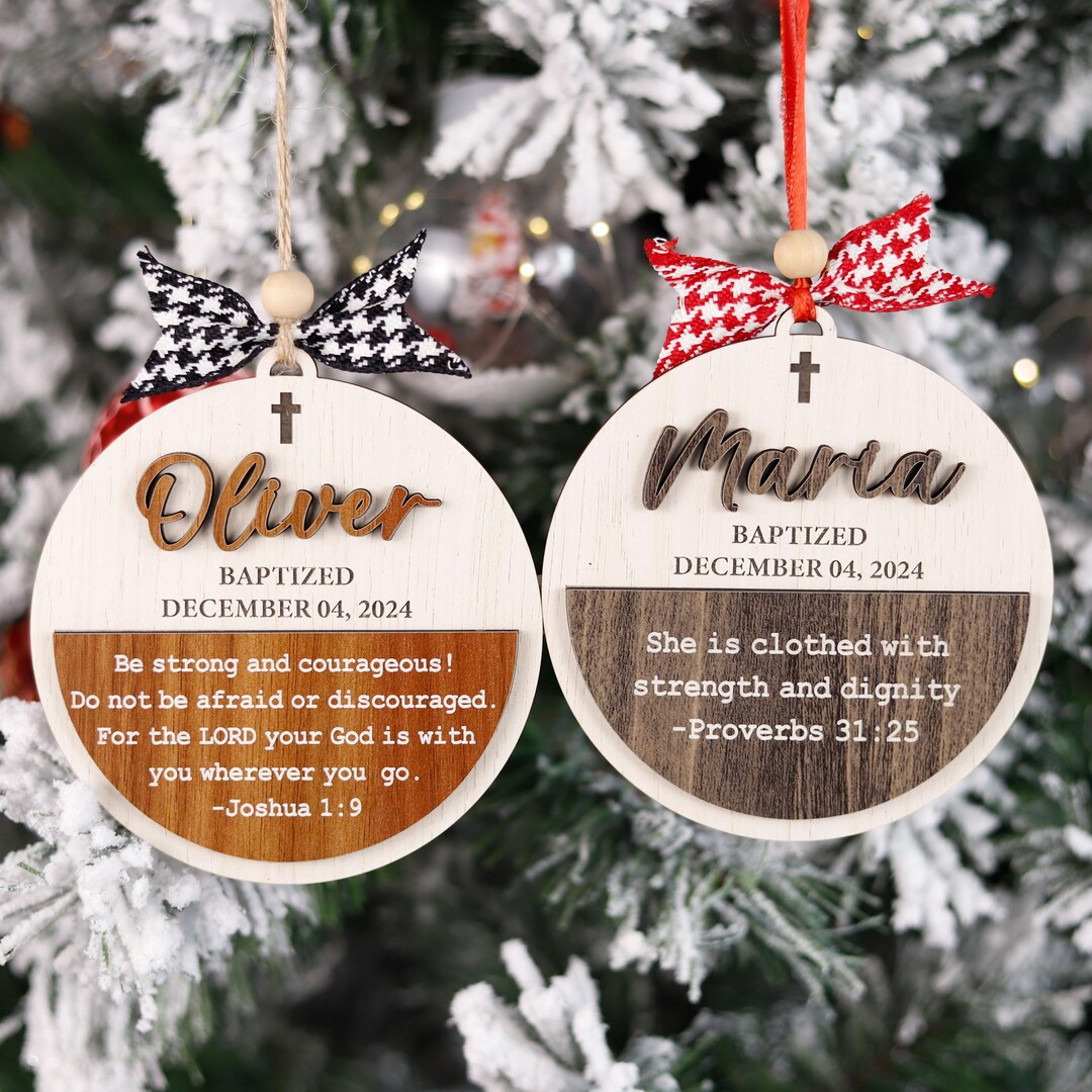 Baptism Ornament Personalized First Communion Gift Godparents Ornament ...