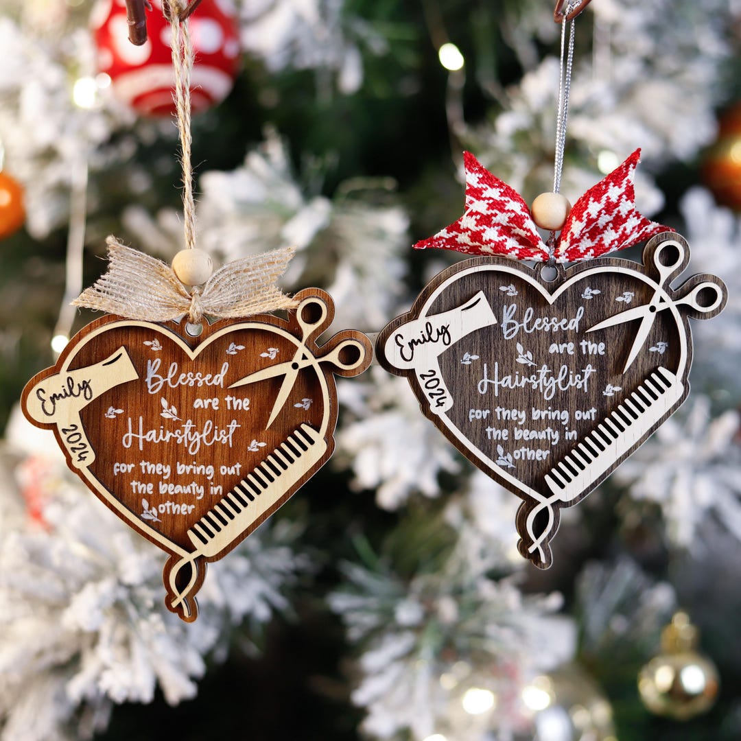 Hairstylist Ornament Personalized Hairdresser Christmas Ornament for ...
