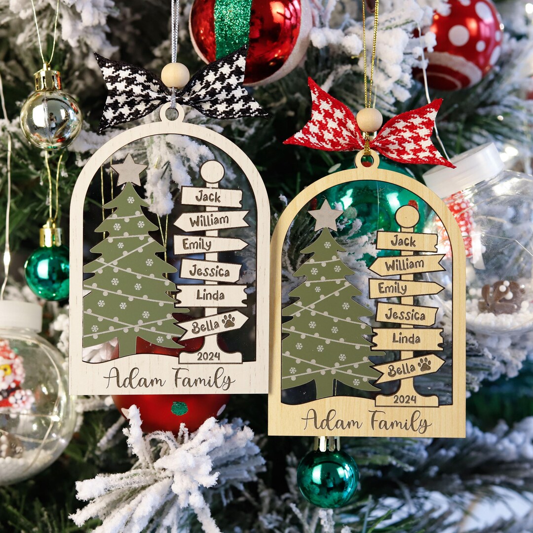 North Pole Family Ornament Personalized Family Christmas Ornament With ...