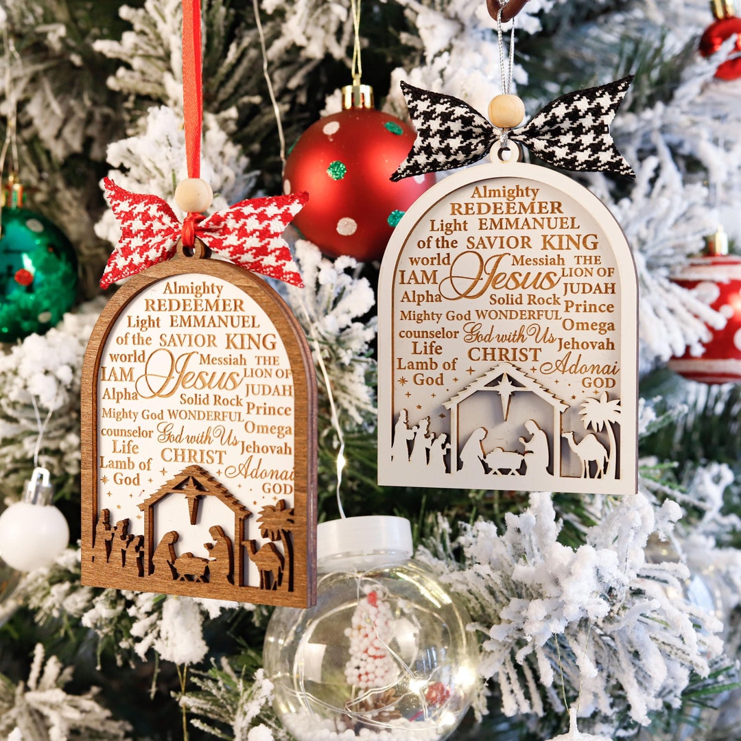 Nativity Scene Ornament for Religious Christmas Ornaments Tree Hanging ...