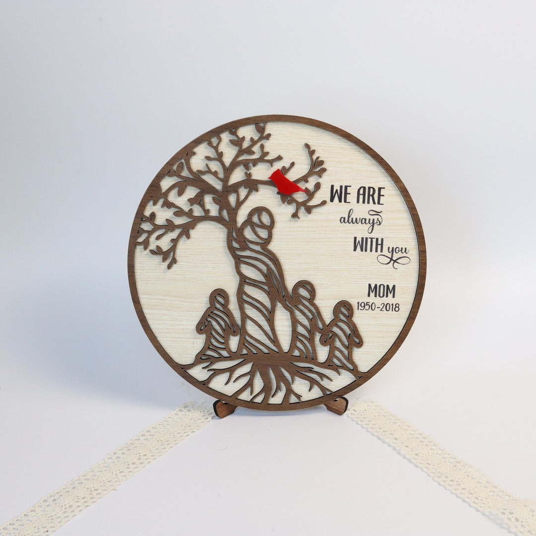 Custom Memorial Mom Wooden Signs Personalized Mom Cardinal - Etsy