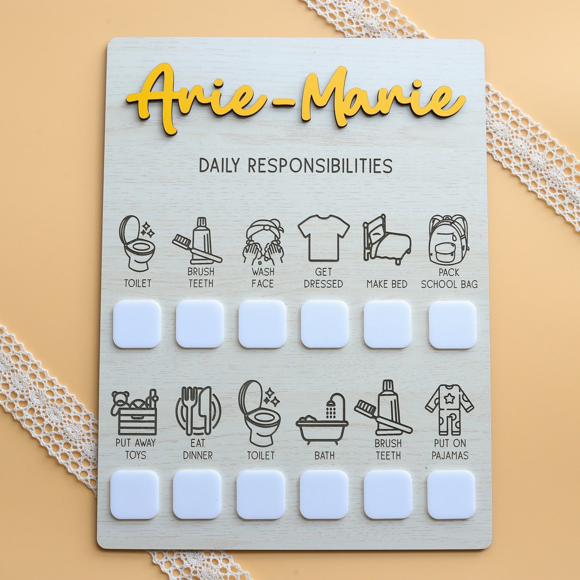 Chore Chart Personalized Chore Chart for Kids Daily - Etsy