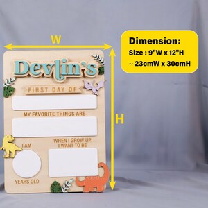 Reusable First Day of Preschool Sign Personalized Back to School Dry ...