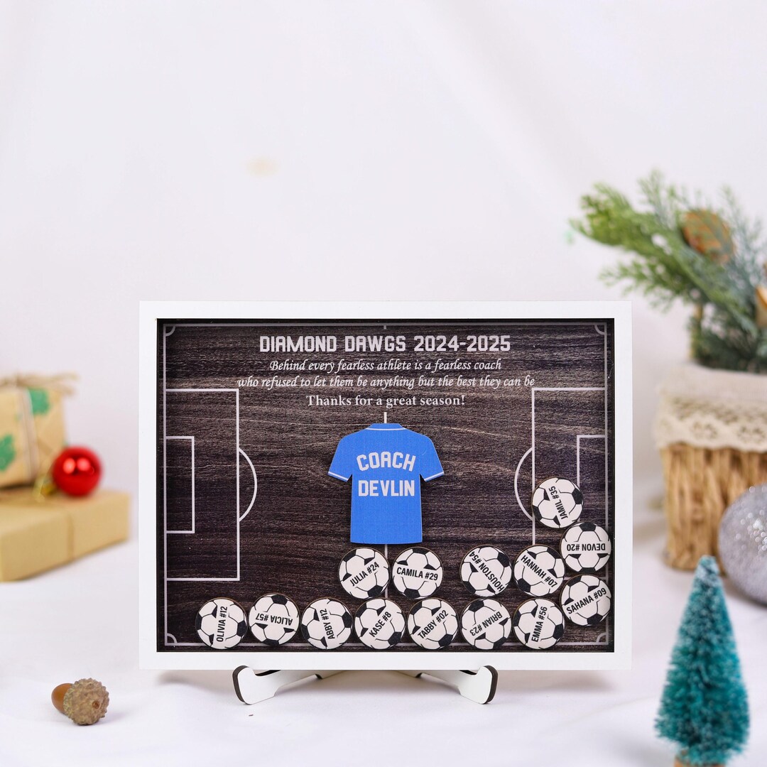 Personalized Soccer Thank You Coach Shaker Sign, End of Season Gifts ...