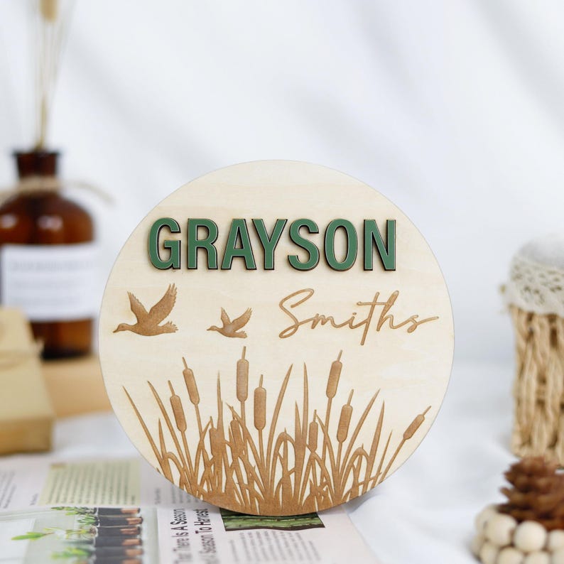 Personalized Duck Call Baby Name Sign, Duck Hunting Baby Sign, Baby ...