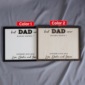 Custom Handprint Father's Day Gift Daddy Hand Down Sign Personalized ...