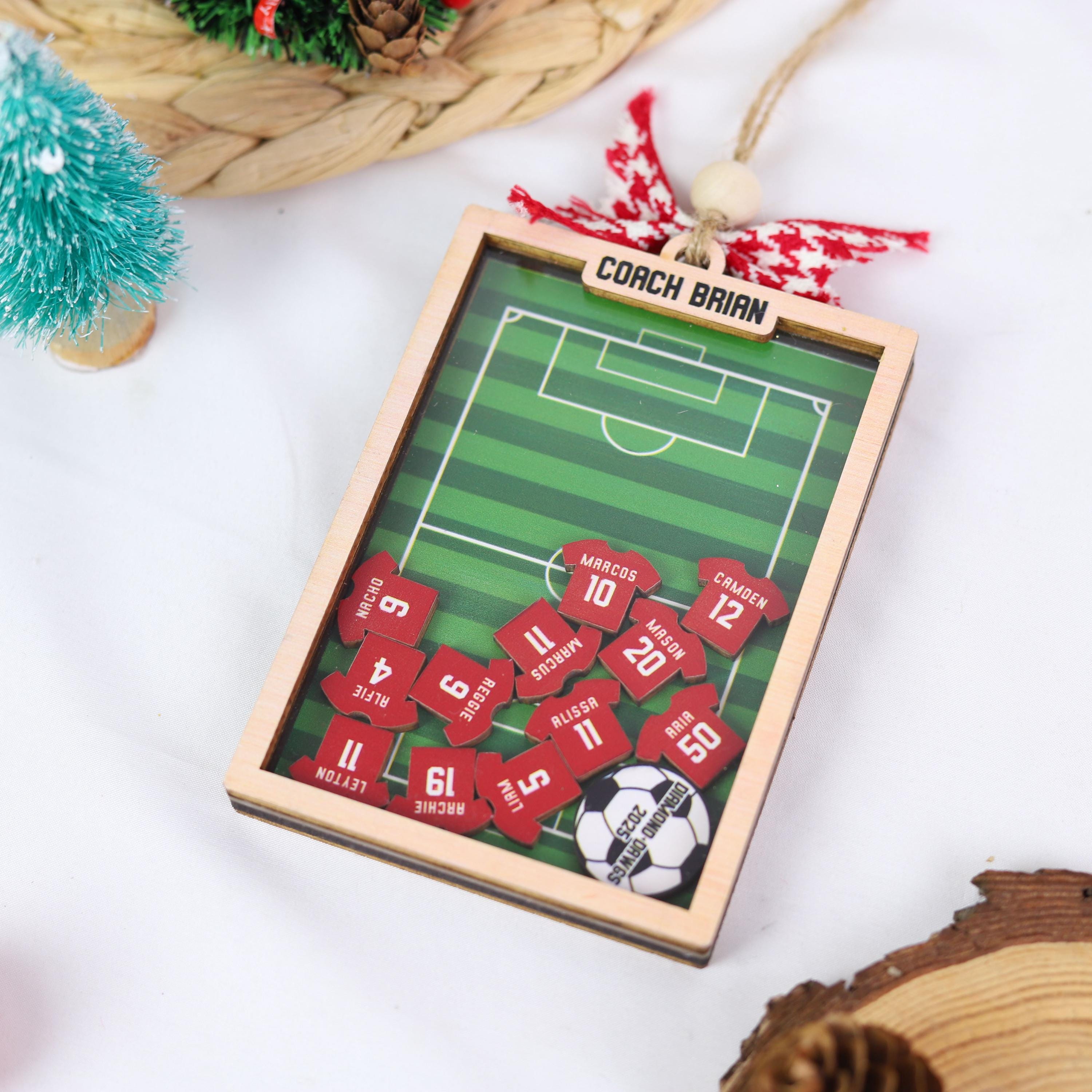 Personalized Soccer Coach Christmas Ornament, Soccer Field Coach Shaker ...