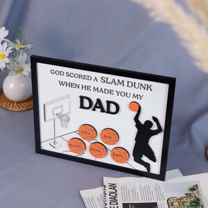 Basketball Father's Day Gift Daddy Basketball Team Frame Personalized ...