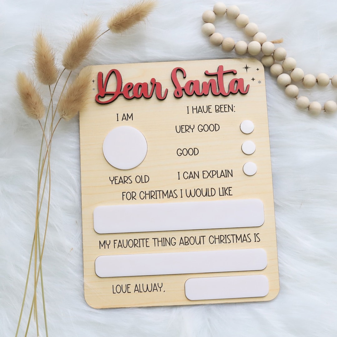 Dear Santa Sign Letter to Santa Sign Personalized Dear Santa - Etsy