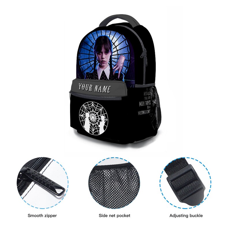 Personalized Wednesday Addams Backpack Back to School Free - Etsy
