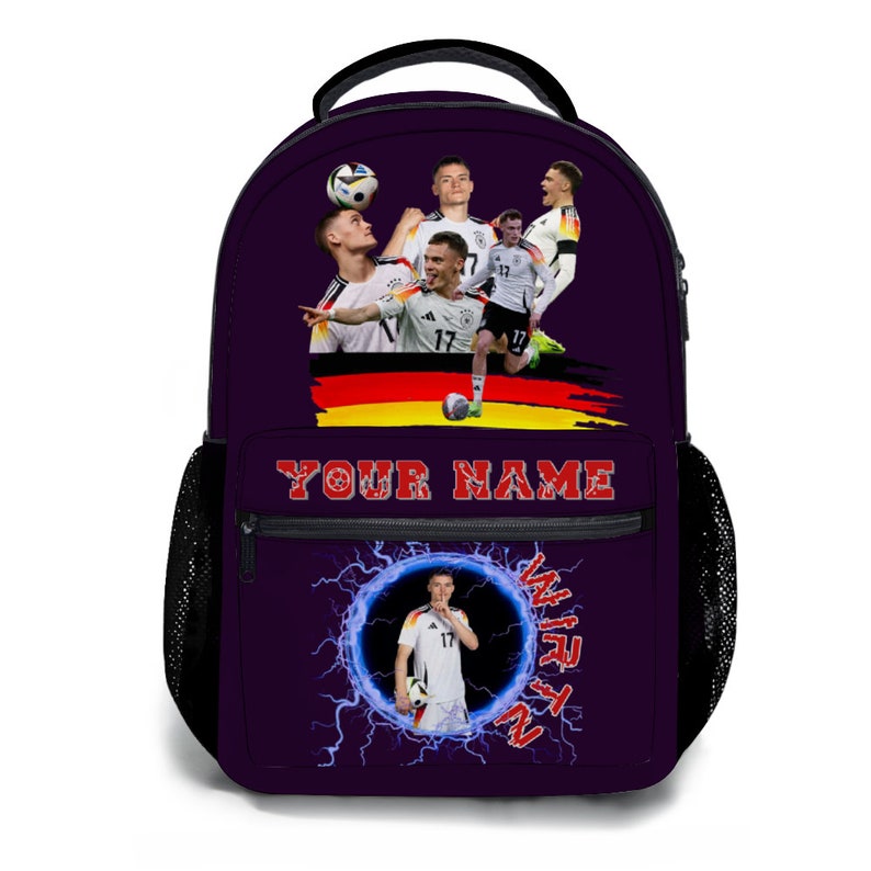 Personalized Florian Wirtz Kids Football Backpack German National Team ...