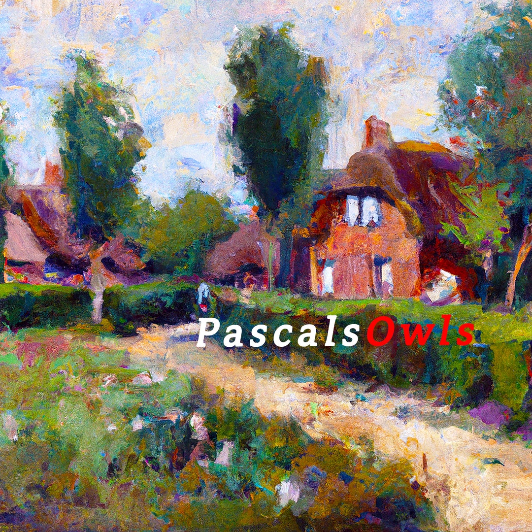 Sunhaze Village Pathway: Hypnotic Dreams Hazy Digital Print for ...