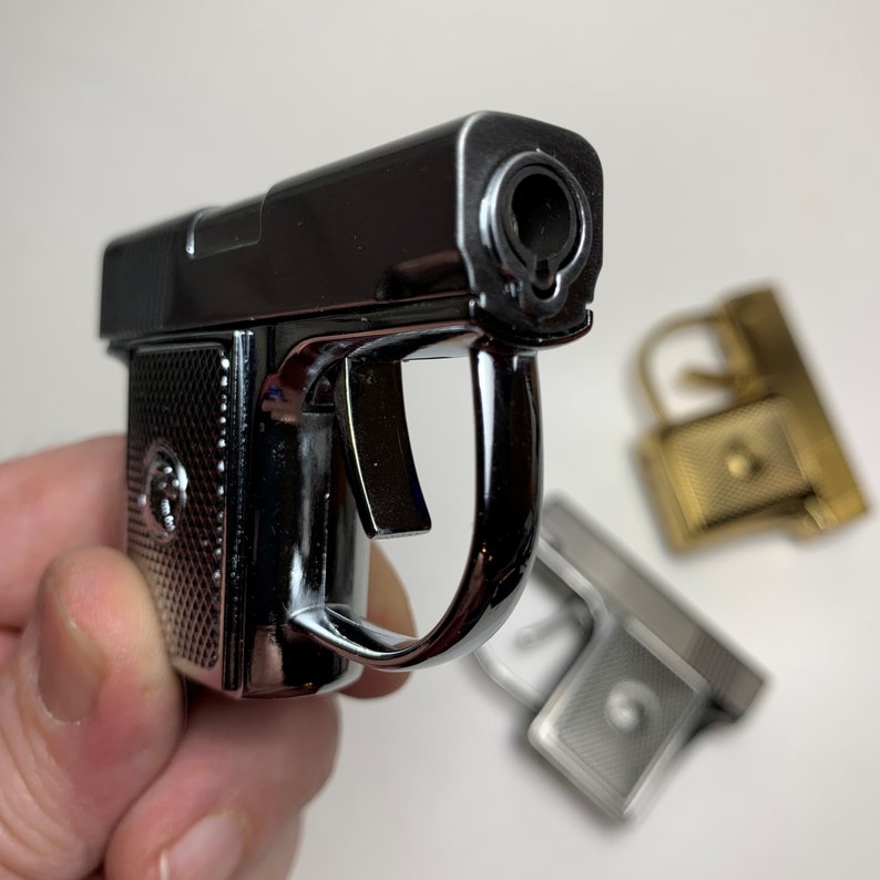 Mini METAL Pocket Pistol Gun Lighter Adjustable Jet Torch Flame Boxed 3 ...